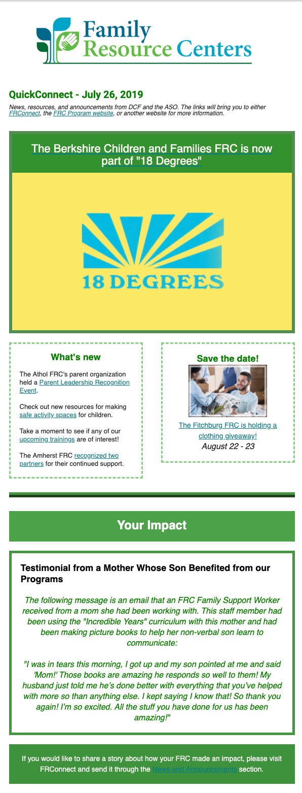 FRC Newsletters & Events – Family Resource Centers – Massachusetts